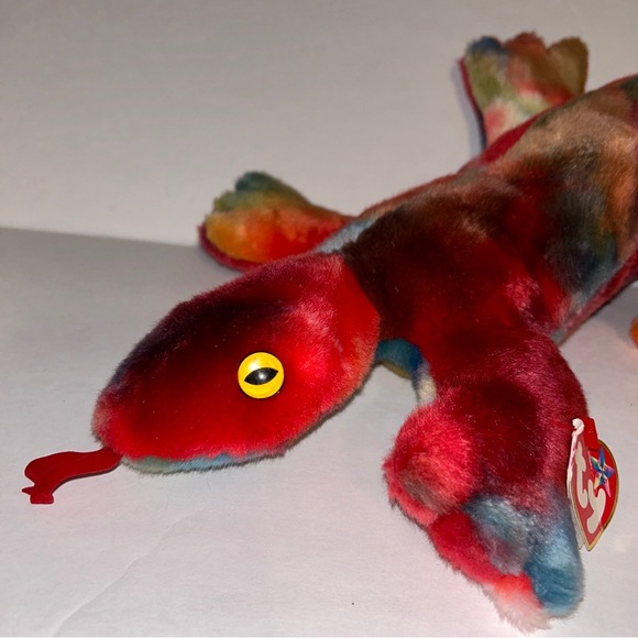 Toys | Ty Beanie Buddies Collection Lizzy The Tydied Lizard 21 Vintage ...